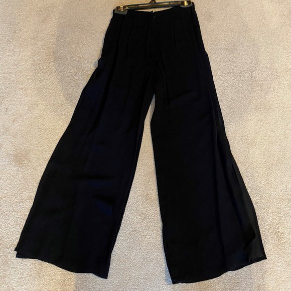 Cache | Pants & Jumpsuits | Cache Sheer Leg With Flowy Panels Pants ...